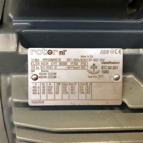 Electrical Motor Rotor 6rn160m06e32 75 Kw Motor