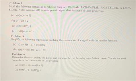 Solved Problem 4 Label The Following Signals As To Whether