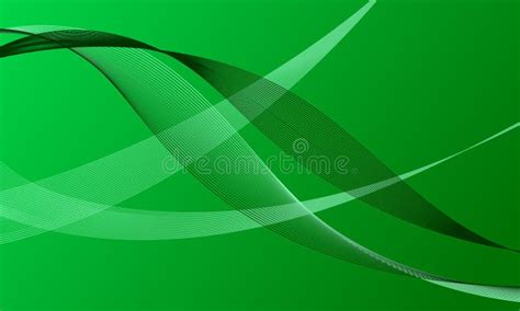 Green Light Lines Wave Curves With Smooth Gradient Abstract Background Stock Image Image Of