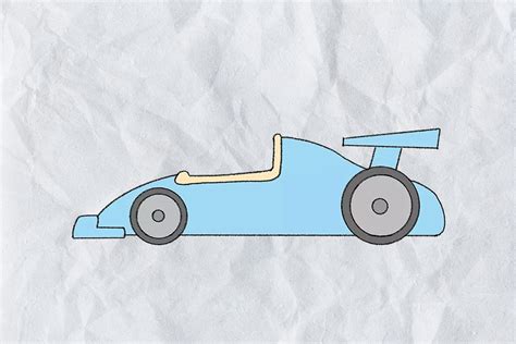 نقاشی ماشین مسابقه کودکانه با آموزش تصویری