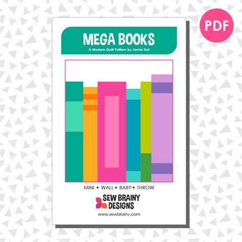 Mega Book Quilt Pdf Sew Brainy Designs