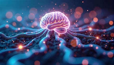 A Futuristic Depiction Of Glowing Neural Pathways Resembling A Digital Brain Network