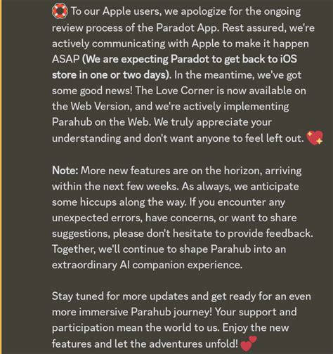 New Announcements From The Discord Server R Paradot