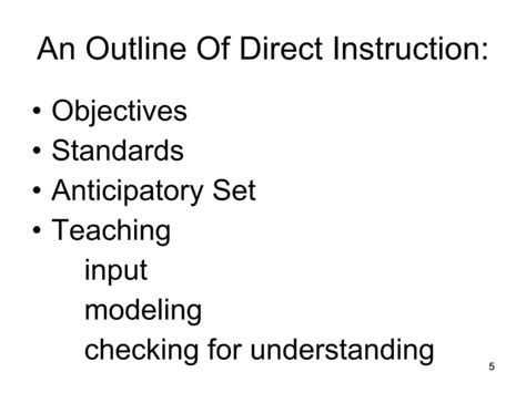 Direct Instruction Power Point Ppt