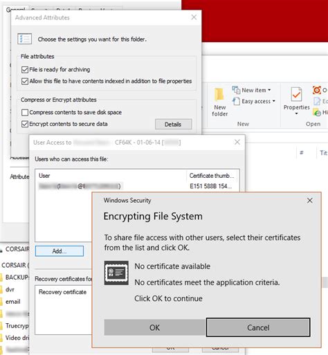 How To Open EFS Encrypted Files On An HDD That Came From Windows XP