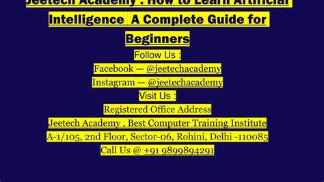 Ppt Jeetech Academy How To Learn Artificial Intelligence A Complete