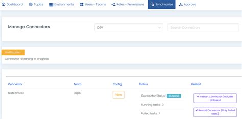 Manage Connectors Klaw Apache Kafka® Governance Toolkit