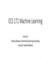 Unsupervised Learning Pdf ECS Machine Learning Lecture Distance Measure Hierarchical
