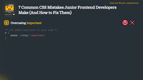 初级前端开发人员常犯的 7 个 Css 错误（以及如何纠正它们） Web骇客