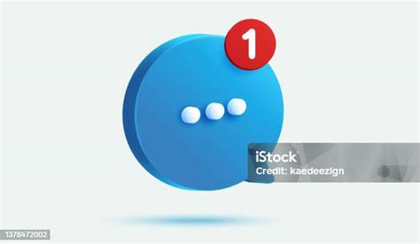번호 알람 메시지 개념이 있는 메시지 알림 아이콘입니다 배경에 음성 거품 파란색 음성 버블 3d 벡터 일러스트레이션으로 기호 및 기호입니다 3차원 형태에 대한 스톡 벡터