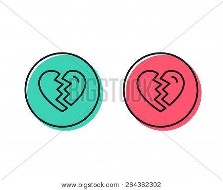 Break Love Line Icon Vector Photo Free Trial Bigstock
