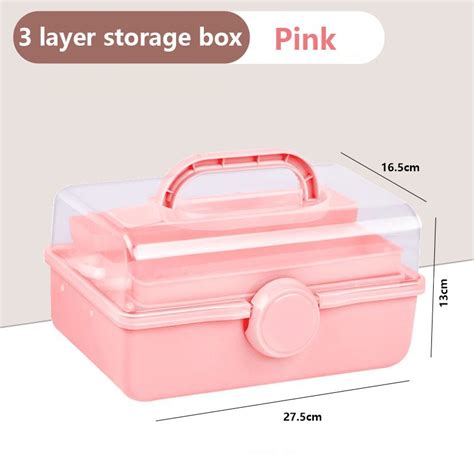 Multipurpose Tool Box 3 Layer Storage Box Folding Tool Stationery Art Supplies Goo Card Hardware