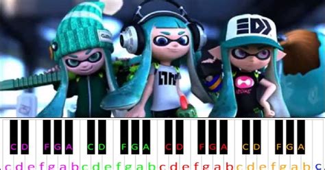 Splattack Splatoon Main Theme ~ Piano Letter Notes