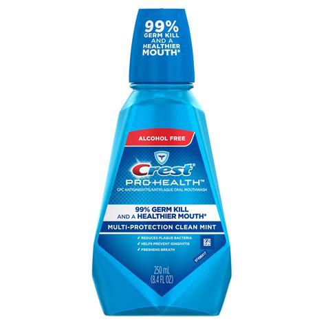 Crest Pro Health Multi Protection Alcohol Free Mouthwash Clean Mint 8