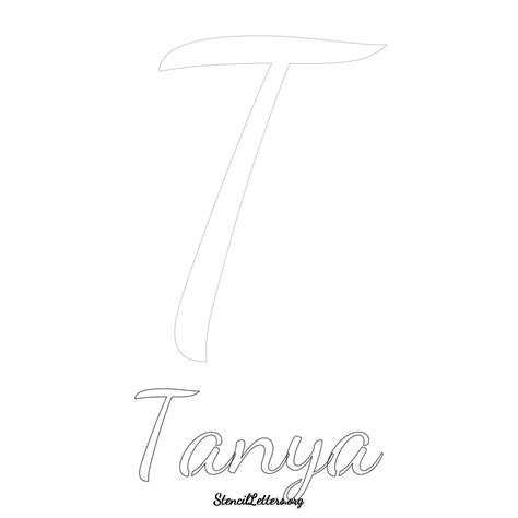 Tanya Free Printable Name Stencils With 6 Unique Typography Styles And Lettering Bridges