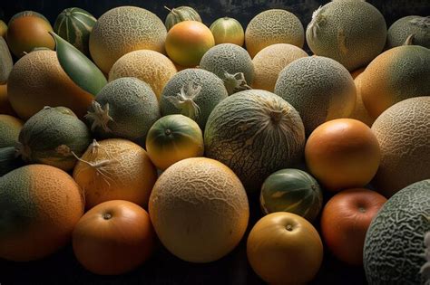 Premium Ai Image Melon Background Seamless