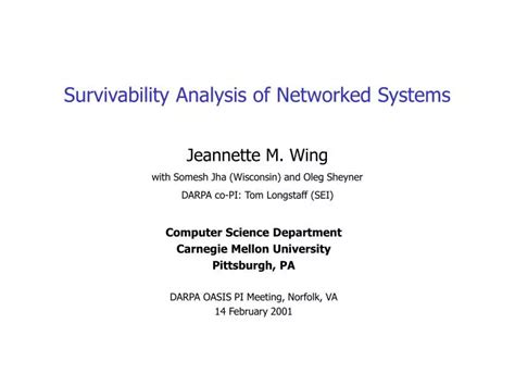 Ppt Survivability Analysis Of Networked Systems Powerpoint Presentation Id 3989641