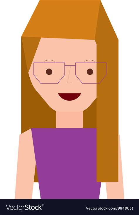 Glasses Girl Icon Royalty Free Vector Image Vectorstock