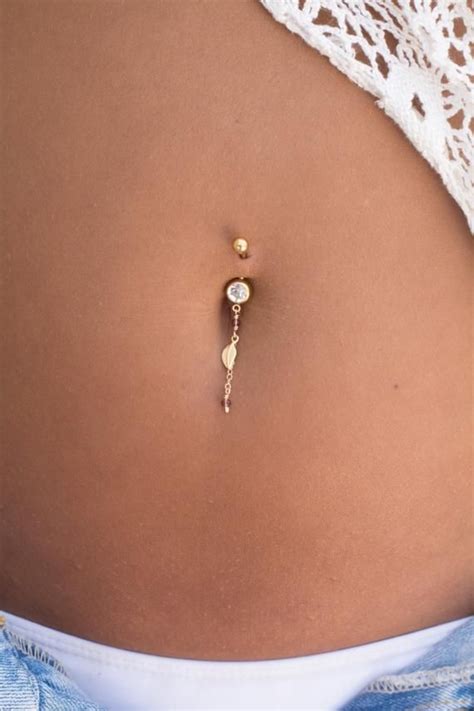 Turquoise Belly Ring Belly Button Rings Dangle Angel Wing Belly Button