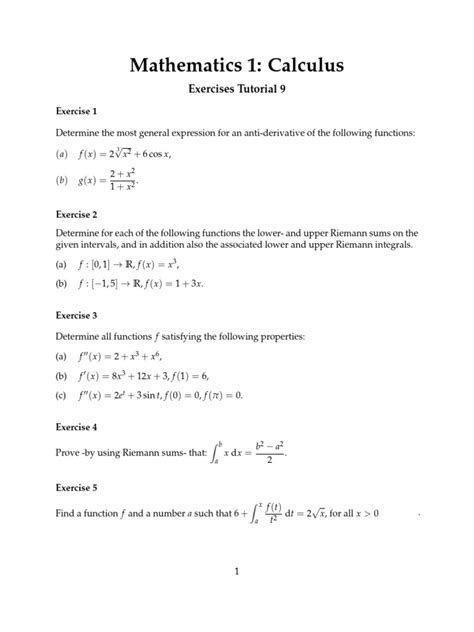 Math1calculus Tutorial920242025 Pdf