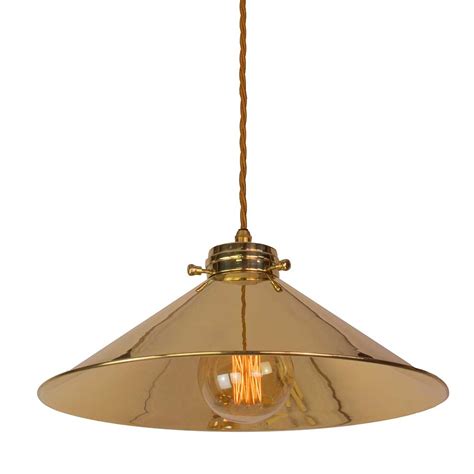 Brass Cone Pendant Polished Brass Unlacquered