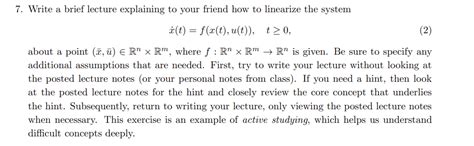 Solved x t f x t u t t about a point xˉ uˉ RnRm Chegg com