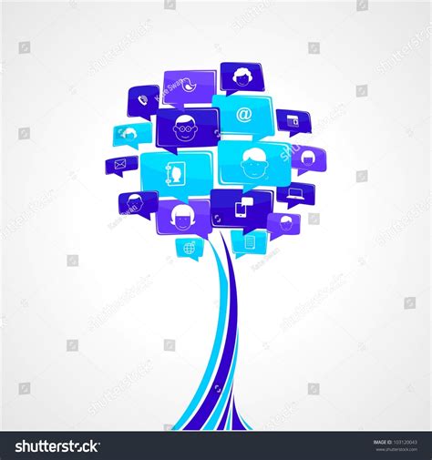 Social Network Tree Royalty Free Stock Vector 103120043