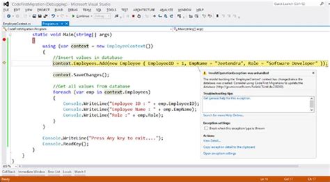 Code First Migrations In Entity Framework