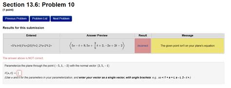 Solved Section 13 6 Problem 10 1 Point Previous Problem