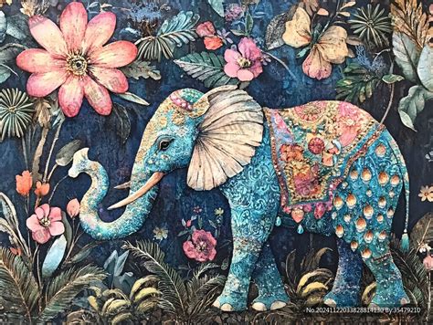 AI创作图唯美大象壁画 立体感大象壁画 壁画大象素材 大象手绘装饰画 西双版纳手绘彩绘水彩 手绘大象雕塑艺术展 西双版纳水彩插画彩绘 彩绘大象
