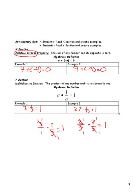 Day 1 Multiplicative And Additive Inverse Pdf