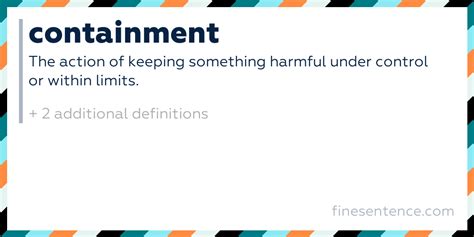 Containment Definition Meaning And Examples In English