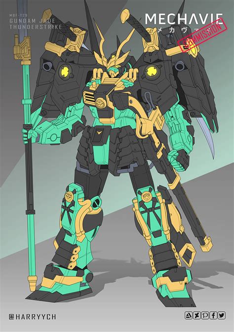 Kitbash Gundam Art Commission Gundam Jade Thunderstrike👹 Rmecha