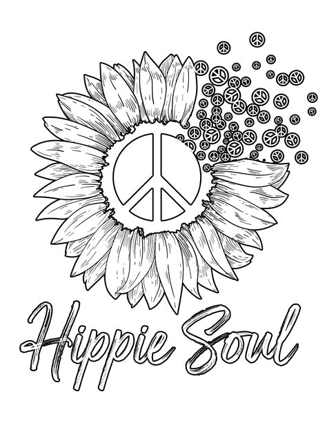 Free Peace Sign Mandalas Coloring Pages