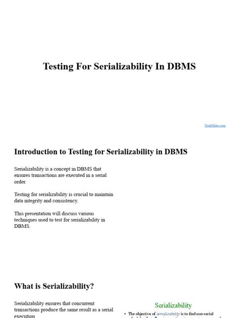 Testing For Serializability Pdf Computers