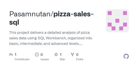 Github Pasamnutanpizza Sales Sql This Project Delivers A Detailed Analysis Of Pizza Sales