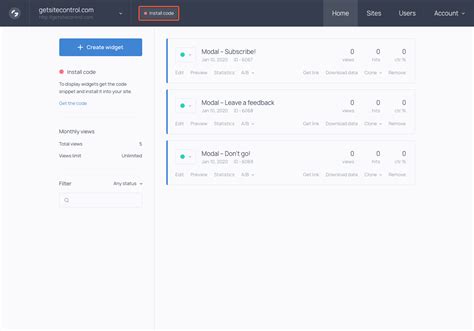 How To Install Widgets On Jimdo Getsitecontrol