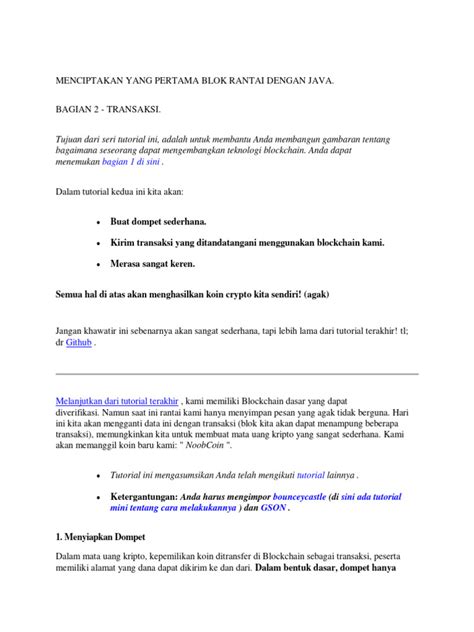 Membuat Blockchain Dengan Java Dan Eclipse Bag2 Pdf