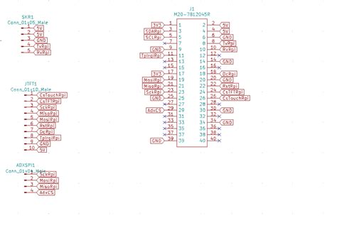 rpi breakout and tft lcd screen pcb muon 3d
