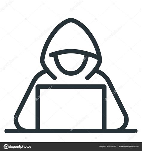 Hacker Laptop Person Icon Stock Vector Image By Iconfinder 459559582