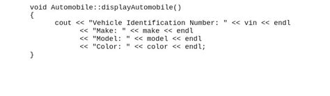 Solved Include Using Namespace Std Ifndef Automobile