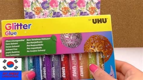 해외 학용품 리뷰 글리터 글루 반짝이 풀 테이프 투명 풀 노트 Youtube