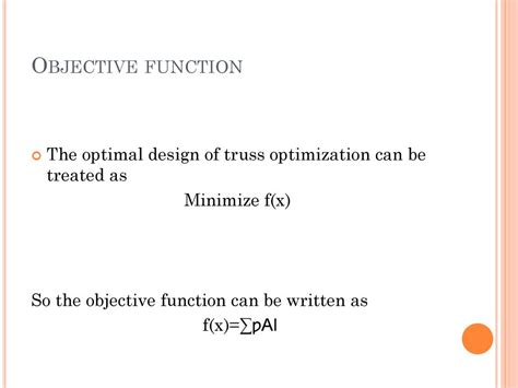 Optimization Of Planar Truss Structure Using Firefly Algorithm Ppt