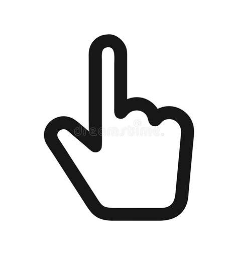 Icon User Interface Hand Pointer Stock Vector Illustration Of Line Click 364312375