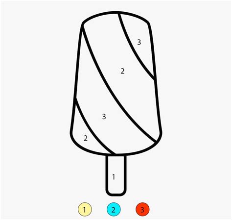 Print Popsicle Color By Number Download Print Now