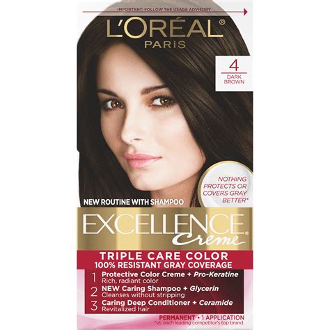 Buy Loreal Paris Excellence Creme Permanent Hair Color 4 Dark Brown