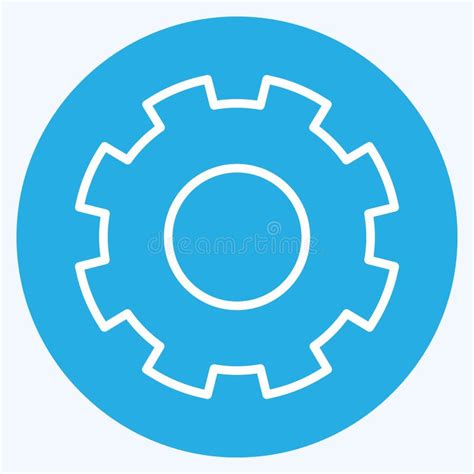 Icon Settings Suitable For Mobile Apps Symbol Blue Eyes Style Simple