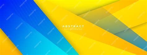Абстрактные синие и желтые геометрические фигуры вектор технологии фон для дизайна брошюры веб