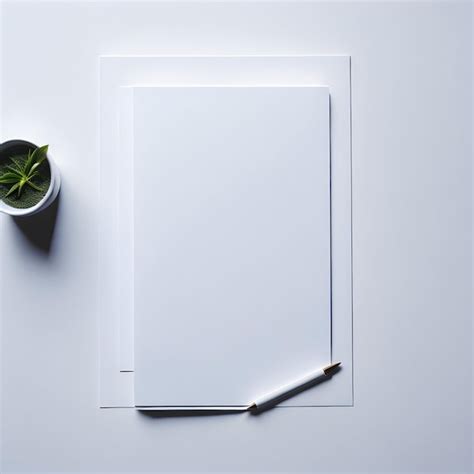 Premium Photo White Paper Document