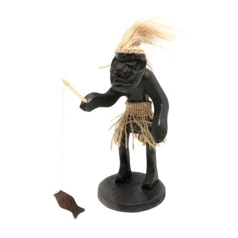 Папуас рибалка дерево 16 15 7 см — ціна 159 грн у каталозі Статуетки Купити товари для дому